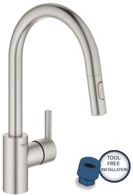 Grohe Feel - Dřezová baterie s výsuvnou sprškou, supersteel 31486DC1