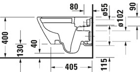 Duravit 29030900212 - Závěsné WC Rimless D-CODE keramika/lesklá bílá
