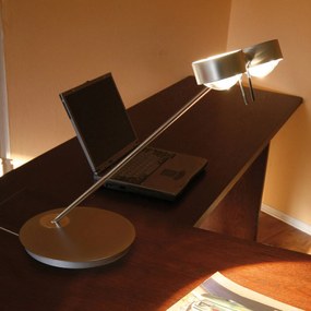 2-světelná stolní lampa PUK TABLE, matný chrom