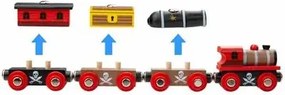 Bigjigs Rail Pirátský vlak + 3 koleje / od 3 let