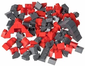L-W Toys Kreativní set střešní prvky červená a tmavě šedá 120 ks