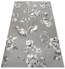 Kusový koberec GNAB 60642653 Květy Růže šedý / bílý Rozměr: 120x170 cm