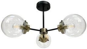 Černo-patinové stropní svítidlo Lens pro žárovku 3x E14  - Candellux
