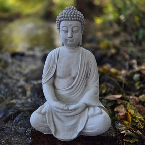 Betonová Zahradní Figura Velký Buddha Sedící dekorace z betonu 12 kg 38 Cm