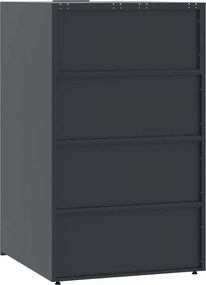 Box na 4 popelnice antracitový 276 x 79 x 117 cm ocel 3279984