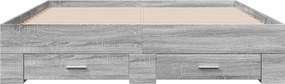 Rám postele se zásuvkami šedý sonoma 160 x 200 cm kompozit 3280375