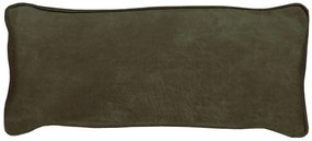 Hoorns Tmavě zelený kožený polštář Bearny 30 x 70 cm