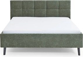 Khaki čalouněná dvoulůžková postel bez roštu 180x200 cm Nova – Meise Möbel