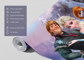 Dětská vliesová fototapeta na zed' Ledové Království Všichni Přátelé, Disney | 90 x 202 cm | DFTDNV 5463