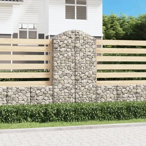 Klenutý gabionový koš 100 x 50 x 180/200 cm pozinkované železo 153439