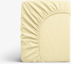 Goldea jersey elastické prostěradlo - banánové 120 x 200 cm
