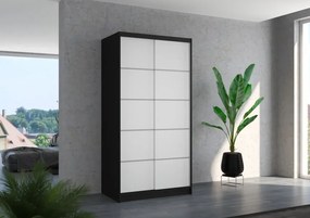 Posuvná skříň RIVA 100 černá – bílá