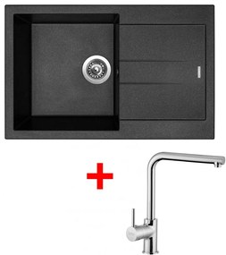 Sinks AMANDA 780 Metalblack+ELKA AM78074ELCL