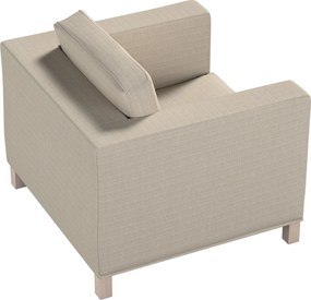 Potah na křesko IKEA Karlanda, krátký barva béžová látka pletený vzor