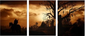 Triptych 3x obraz na zeď Zaklínač 3 Divoký hon, The Witcher 40x90 cm