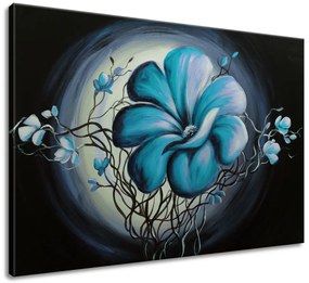 Gario Ručně malovaný obraz Modrá živá krása Rozměry: 100 x 70 cm