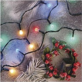 EMOS LED venkovní řetěz - kuličky 30m, multicolor, časovač D5AM24
