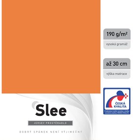 Slee jersey prostěradlo - pomeranč Rozměr: 90 x 200 cm