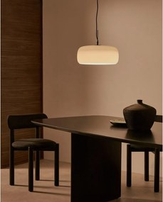 LED závěsné svítidlo šedobéžové se skleněným stínidlem ø 38 cm Reig – Kave Home