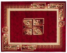 Kusový koberec ATLAS 4489B Červený Rozměr: 140x200 cm