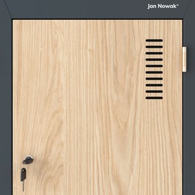 Šatní skříň typu L antracitová / dub sonoma: Eco Design JULIA, 800 x 1850 x 450 mm