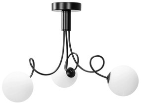 Toolight, stropní lampa skleněné koule 3xG9 APP1154-3CP, černá, OSW-14012