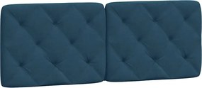 Postel s matrací modrá 140 x 190 cm samet 3208656