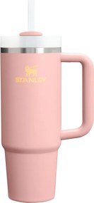 Broskvová termoska s brčkem z nerezové oceli 890 ml Quencher H2.O FlowState™ Tumbler Peach Rose – Stanley