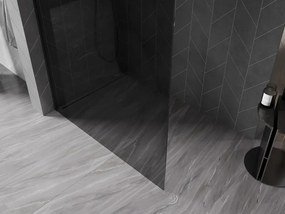 Mexen, Mexen Kioto-X sprchová stěna 80 x 200 cm, grafit 10 mm, černá - 800-080-101-70-40-X