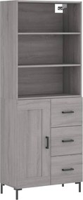 Skříň highboard šedá sonoma 69,5 x 34 x 180 cm kompozitní dřevo 3190027