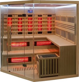 BPS-koupelny Kombinovaná sauna 2v1  - Infrasauna + finská sauna 200x200, 5-6 osob