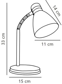 Nordlux - Stolní lampa CYCLONE 1xE14/15W/230V bílá