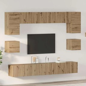 Sestava TV skříněk 8 ks Artisanový dub Kompozitní dřevo 3393323