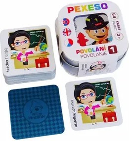 Pexeso Povolání 1 voděodolné / Pexeso / 64 karet / plechová krabička /