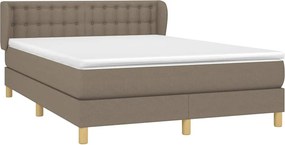 Box spring postel s matrací taupe 140x190 cm textil 3127121