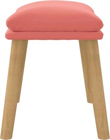 Podnožka růžová 45x29,5x35 cm samet 341439