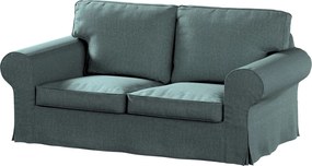Potah na pohovku IKEA  Ektorp 2-místná, rozkládací, STARÝ MODEL barva modrá látka pletený vzor