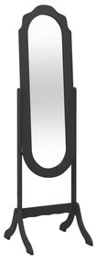 vidaXL Volně stojící zrcadlo černé 45,5x47,5x160 cm kompozitní dřevo