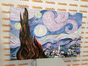 Obraz reprodukce Hvězdná noc - Vincent van Gogh - 60x40 cm