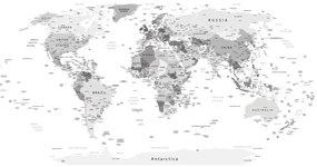 Tapeta černobílá mapa s názvy