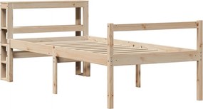 Postel s čelem pro seniory 75 x 190 cm masivní borovice 3305849
