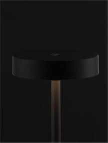 NV 9002864 Venkovní stolní lampa FUMO černý hliník a akryl LED 2W 3000K 3000K 220-240V 163st. IP54 vypínač na těle / USB kabel - NOVA LUCE