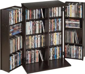 Úložná skříňka na média, 4patrový organizér na DVD VEVOR – 610 × 368 × 846 mm