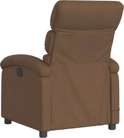 Elektrické masážní polohovací křeslo hnědé textil 3203970