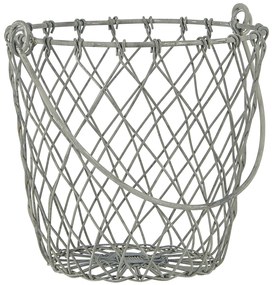 IB LAURSEN Drátěný košík Metal, šedá barva, kov