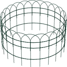 Zahradní plot Wiltec – 0,65 × 10 m, 9 × 15 cm, zelená (65269)