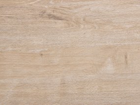 Jídelní stůl 70 x 70 cm, světlé dřevo s černým BRAVO Beliani