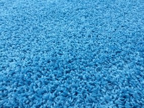 Vopi | Kusový koberec Color shaggy modrý - 160 cm kulatý