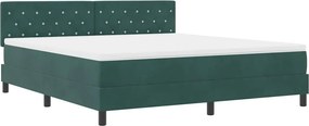 Postel s boxspringem s matrací Tmavě zelená 180 x 200 cm samet 3339125