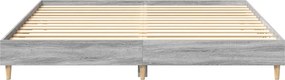 Rám postele bez matrace Grey Sonoma 200x200 cm kompozitní dřevo 3328704